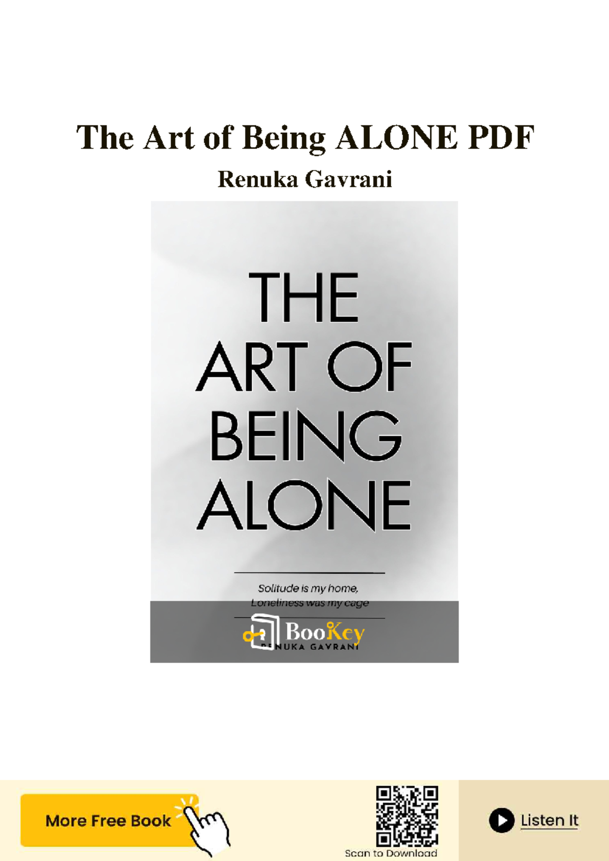 The Art of Being ALONE: Embracing Solitude for Personal Growth - Studocu