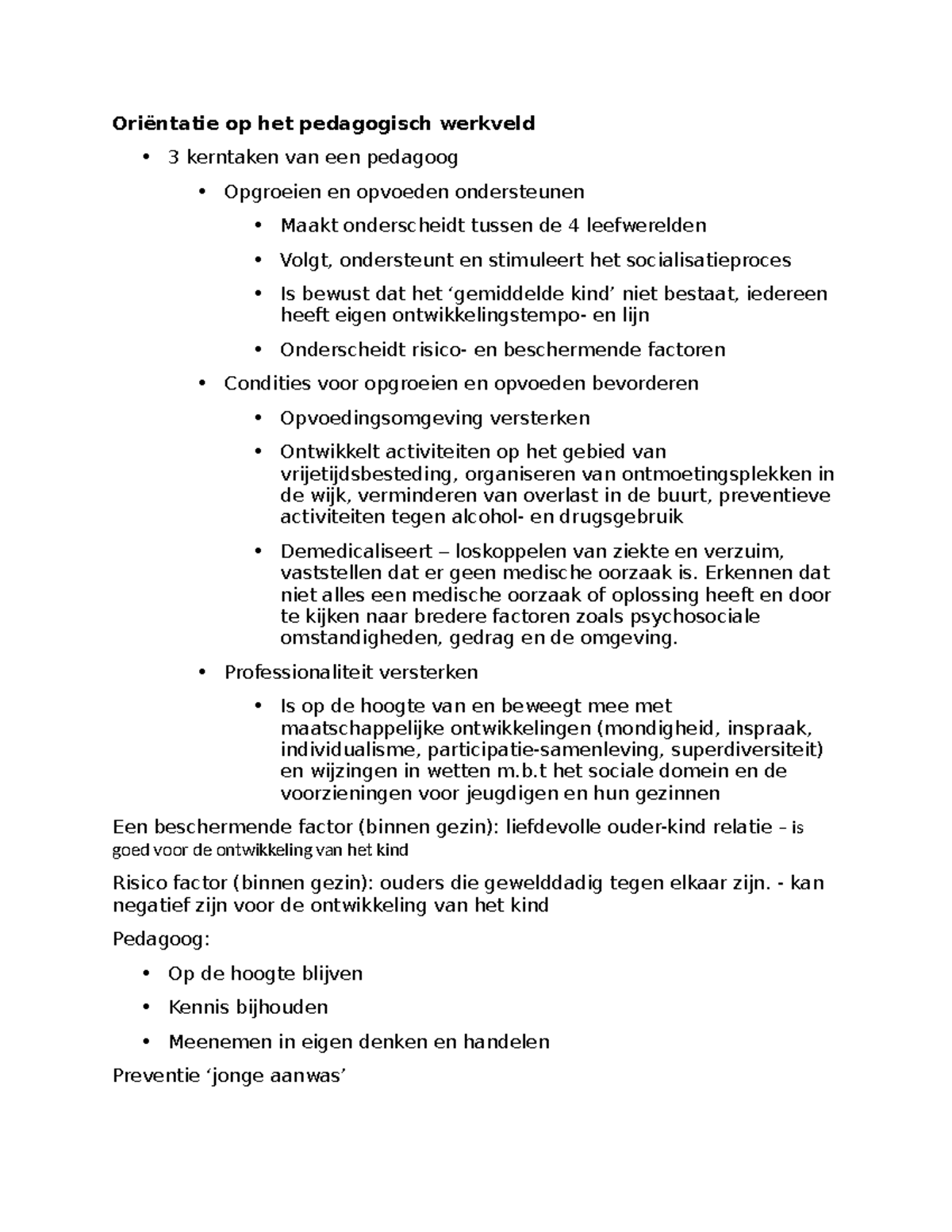 Oriëntatie op het Pedagogisch Werkveld: Kennisimpuls en Kerntaken ...