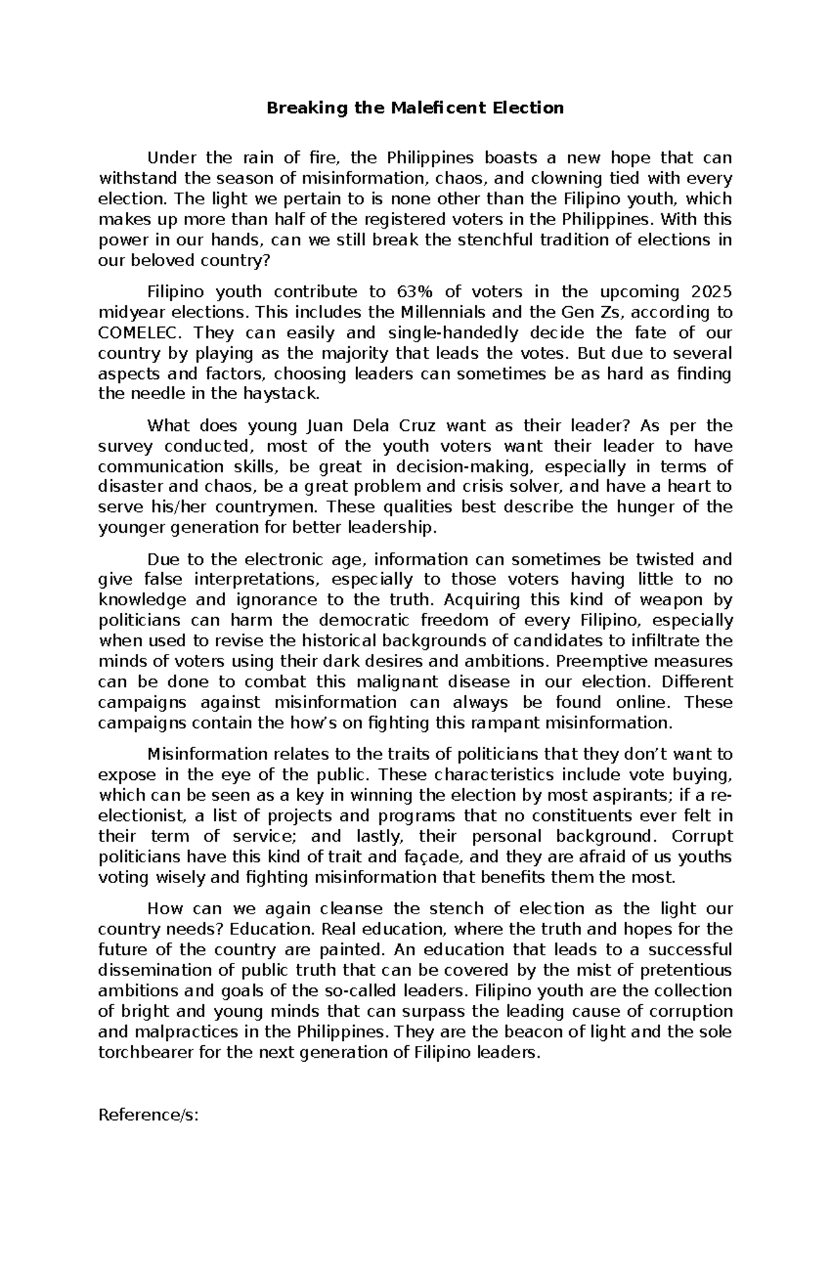 Empowering Filipino Youth: A Guide to the 2025 Midyear Elections - Studocu