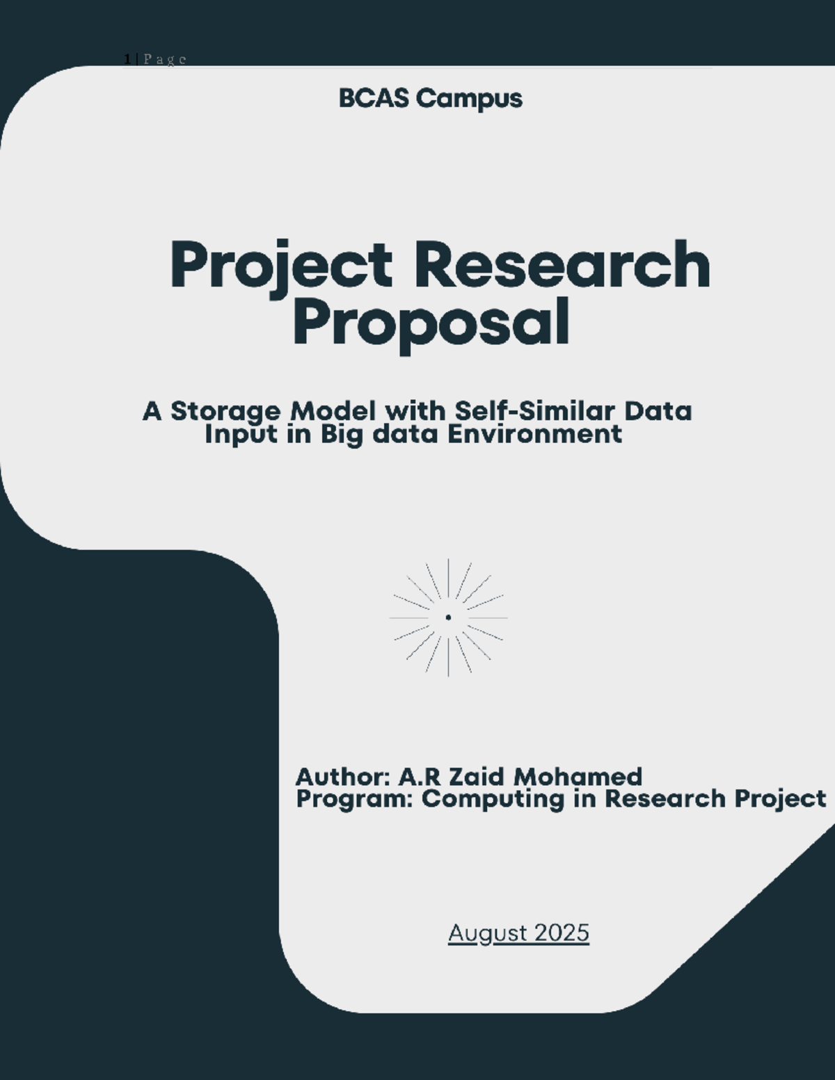 CRP Project Proposal: Innovative Storage Solutions for Big Data - Studocu