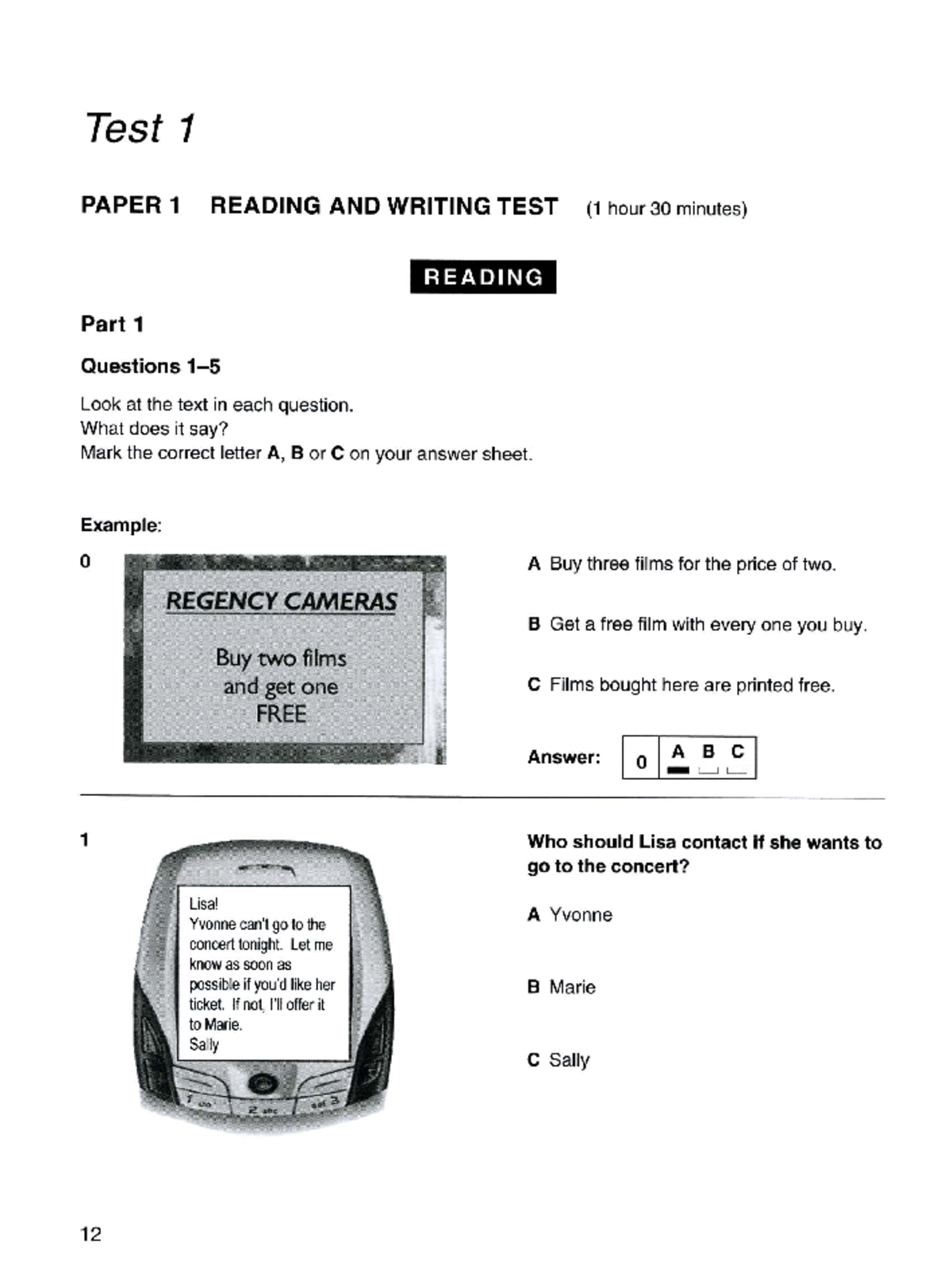 Practice 1 - Book 6 - Reading and Writing Test 123456 - Studocu