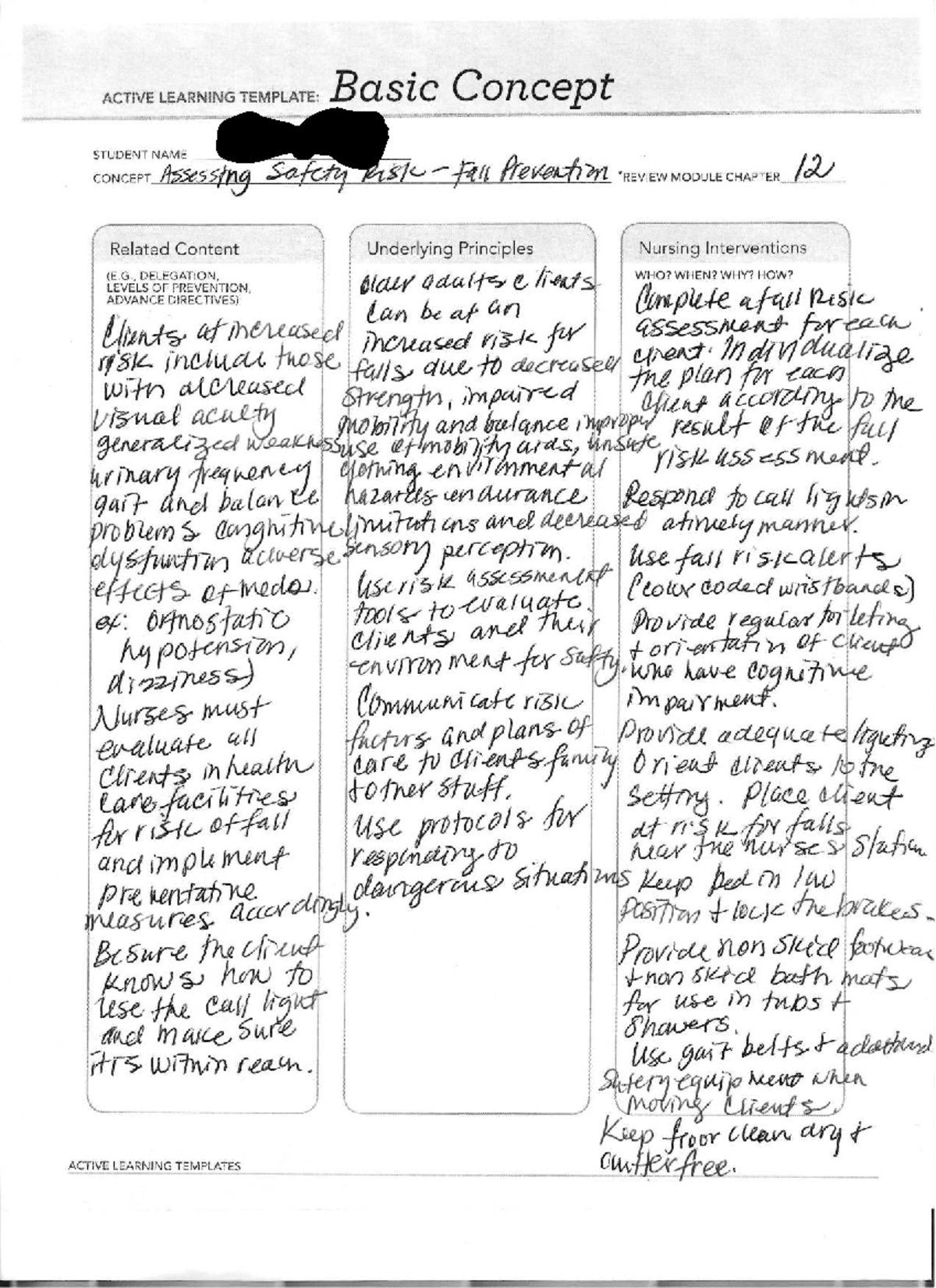 ACTIVE LEARNING TEMPLATE: Basic Concepts in Risk Assessment (CH 12 ...