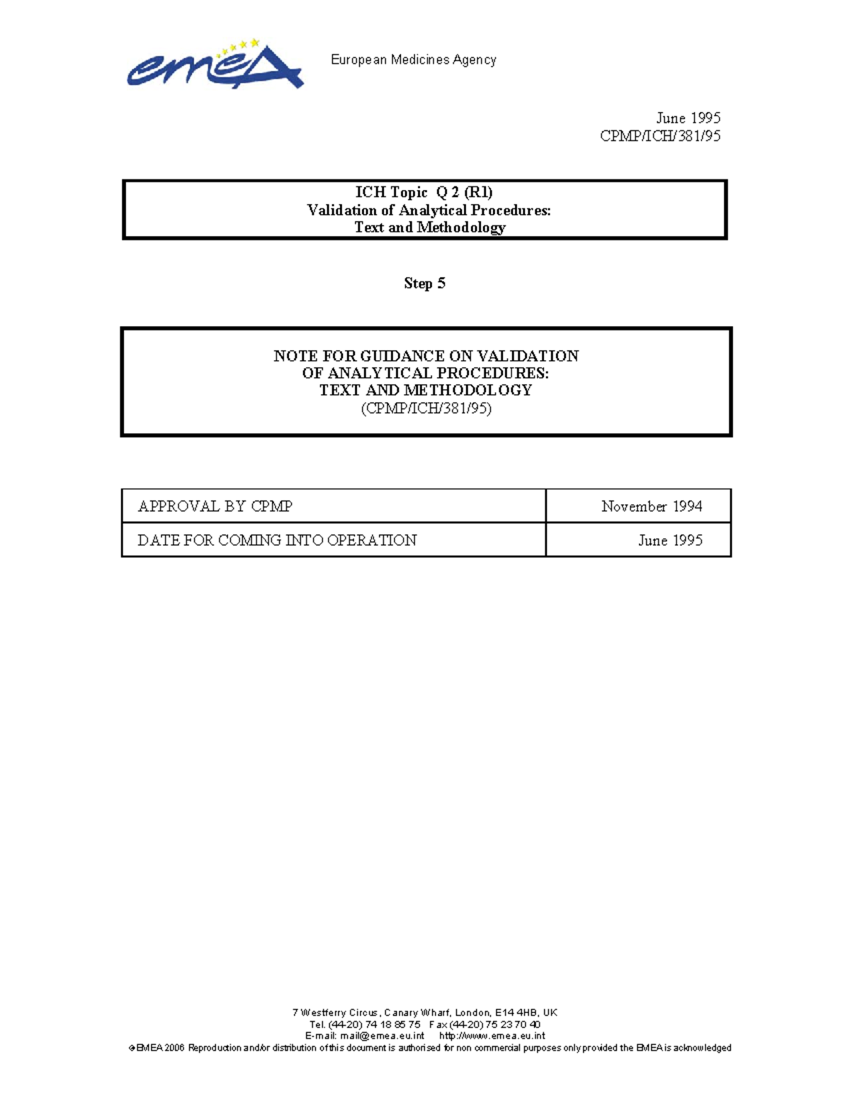 ICH Q2(R1) Validation of Analytical Procedures: Guidance Document - Studocu