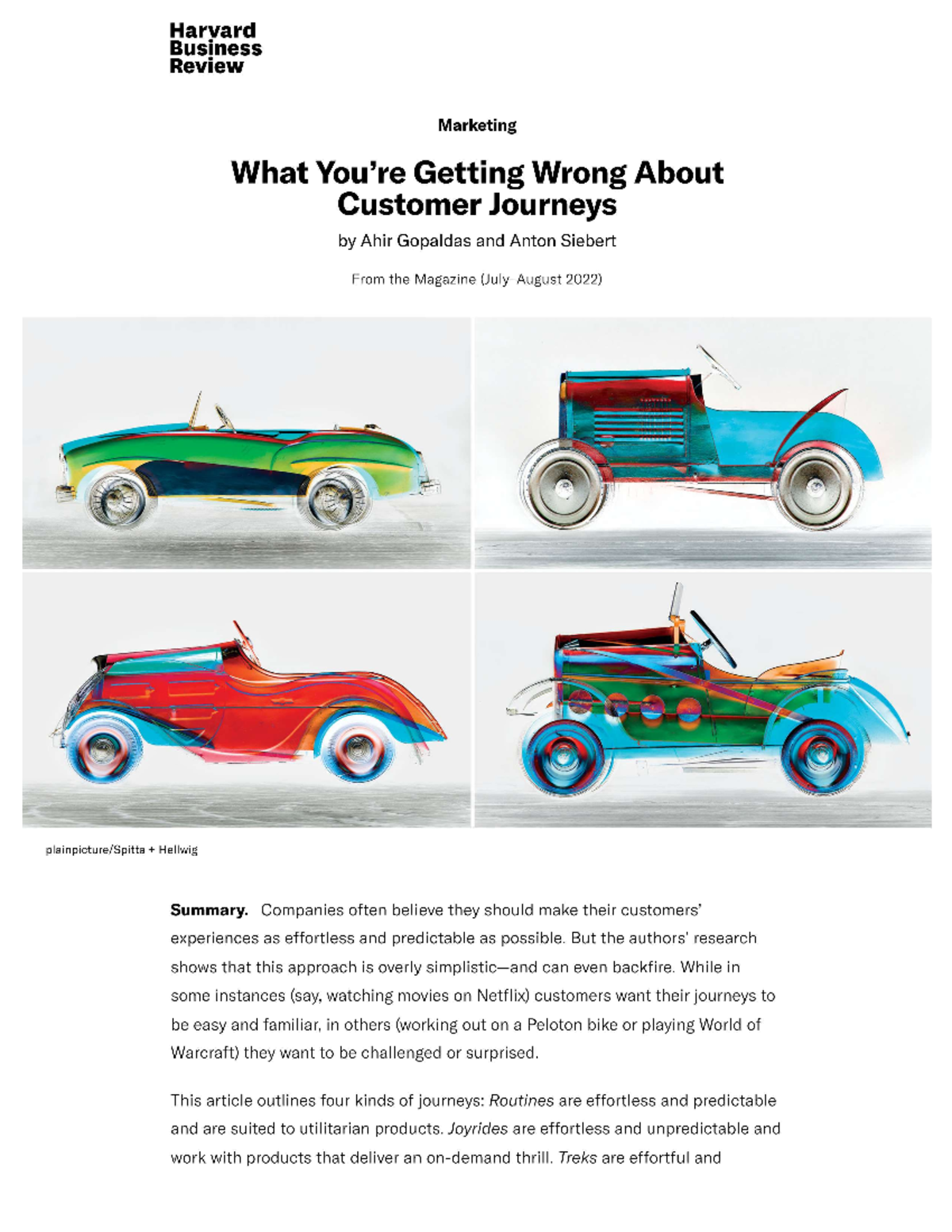 W2 - What You’re Getting Wrong About Customer Journeys - Harvard ...