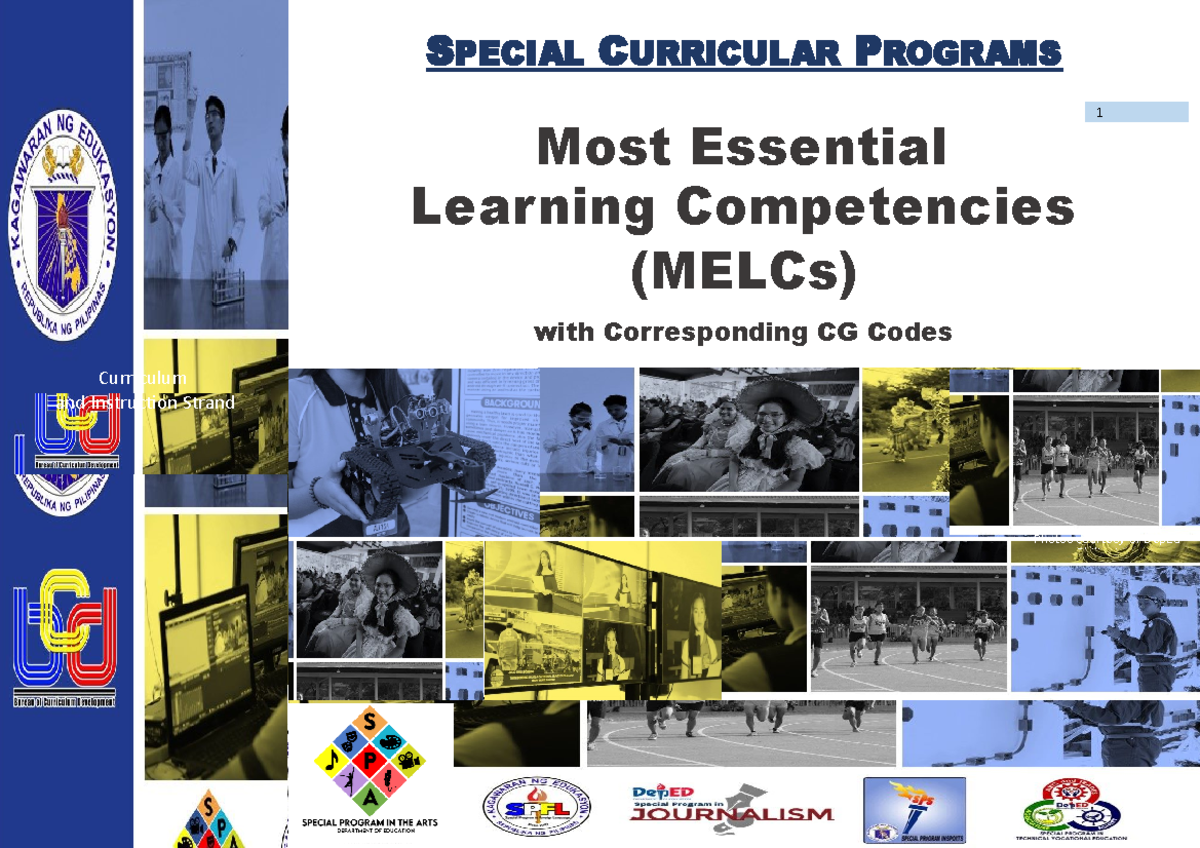 SCP SPA MELCs Final - its is a melc - Curriculum and Instruction Strand ...