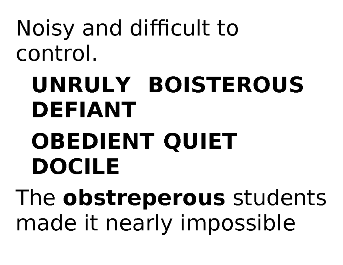 Definition, Synonyms, Antonyms Study Guide 044908 - Studocu