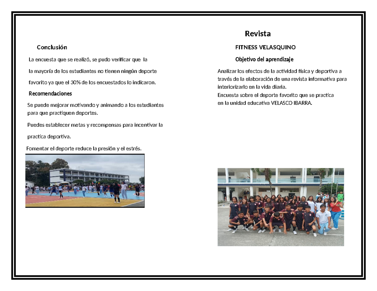 Revista nuevaaa mateeee - Revista Conclusión FITNESS VELASQUINO La ...