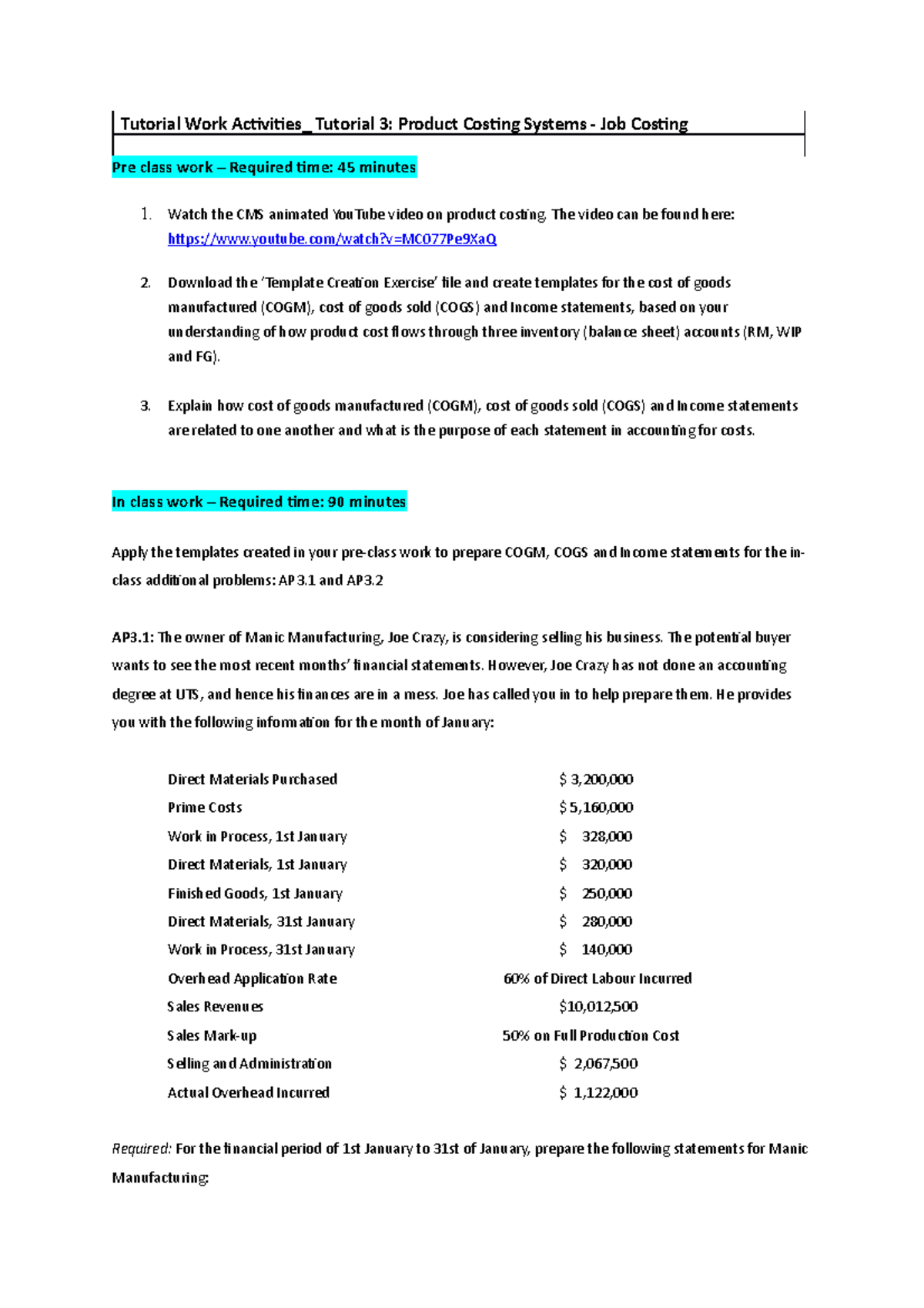 CMS Tutorial 3 Tutorial Work Activities - Tutorial Work Activities ...