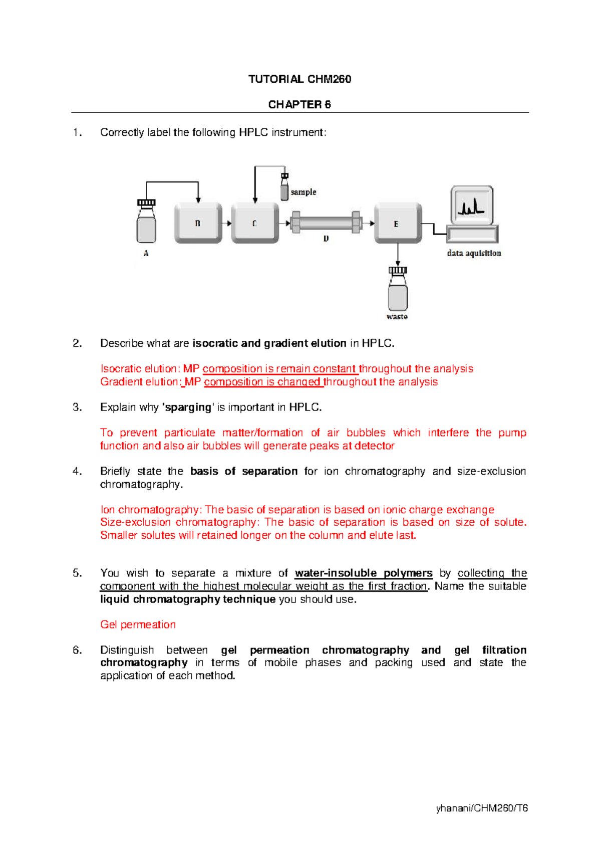 Chm260 tutorial 6 - high performance liquid chromatography concepts ...
