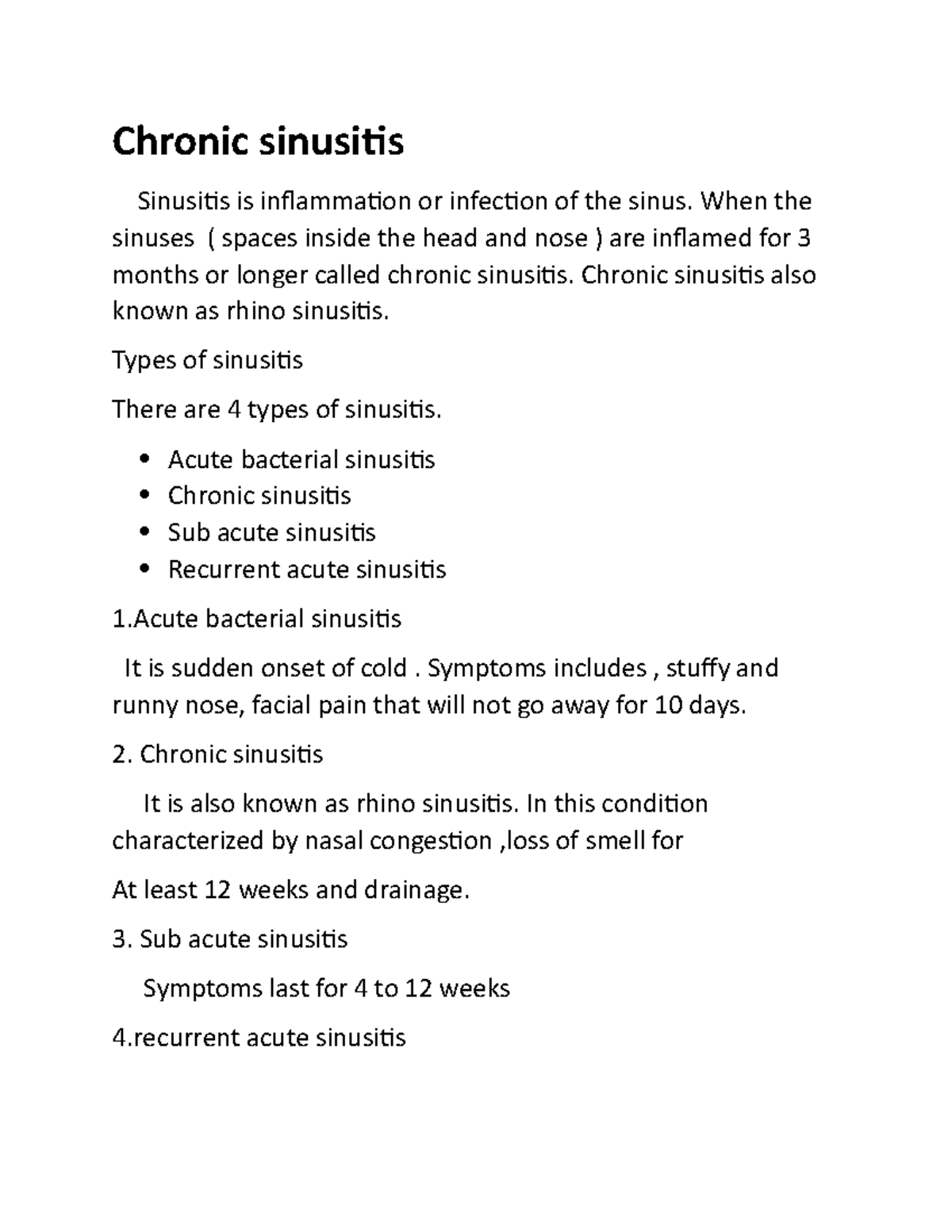 Chronic Sinusitis Overview: Types, Symptoms, Causes, and Prevention ...