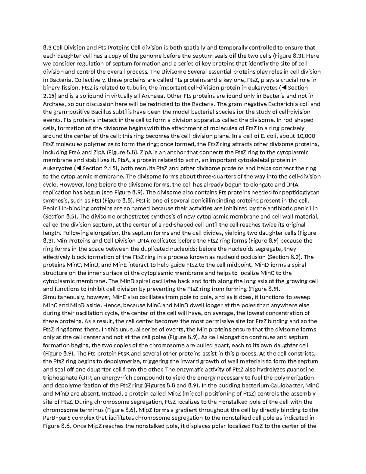 Title: "Fts Proteins and Cell Division Mechanisms in Bacteria (BIO101 ...