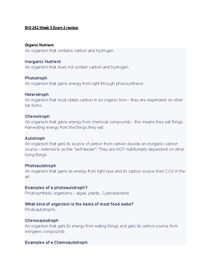 BIOS242 WEEK 7 A - Week 7 Assignment: Pathogens Summary Part 2 Briefly summarize in your own ...