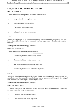 Chapter 18 practice Qs - Chapter 18: Breasts, Axillae, and Regional Lymphatics Jarvis: Physical ...