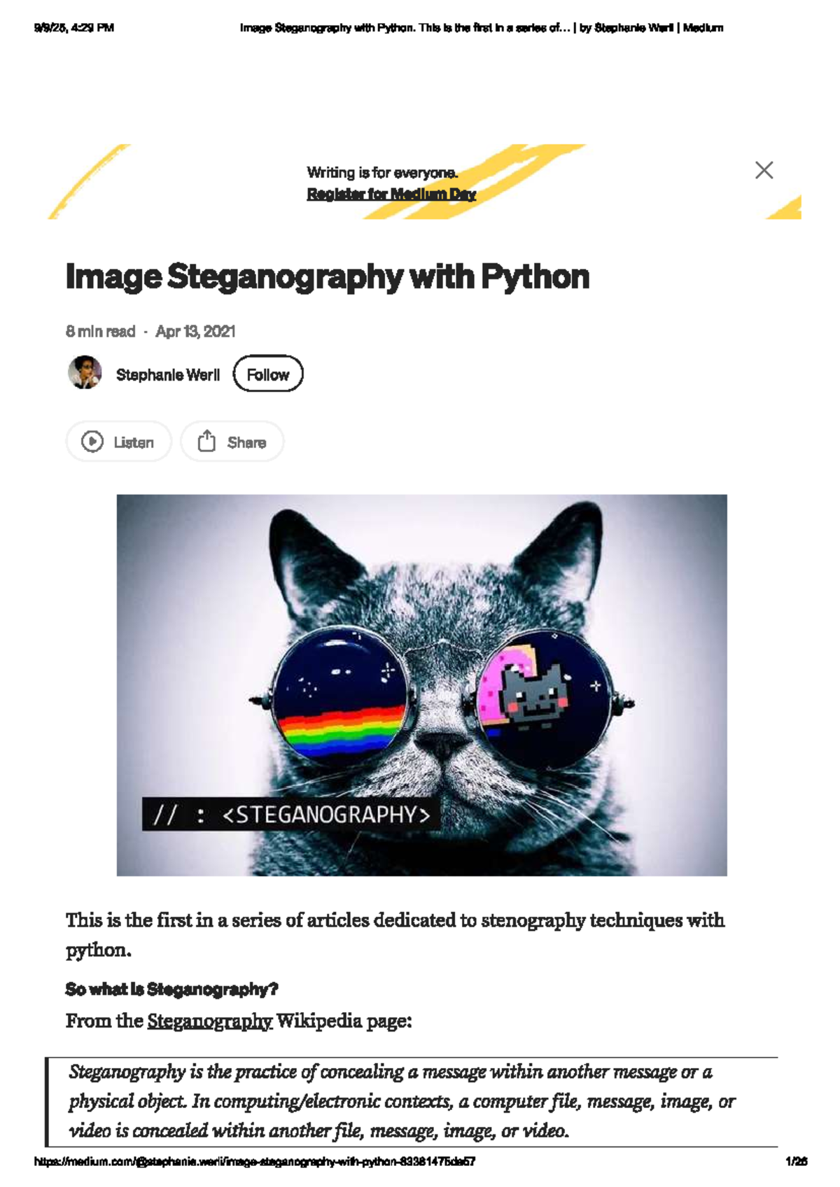 Image Steganography Techniques with Python: A Comprehensive Guide - Studocu