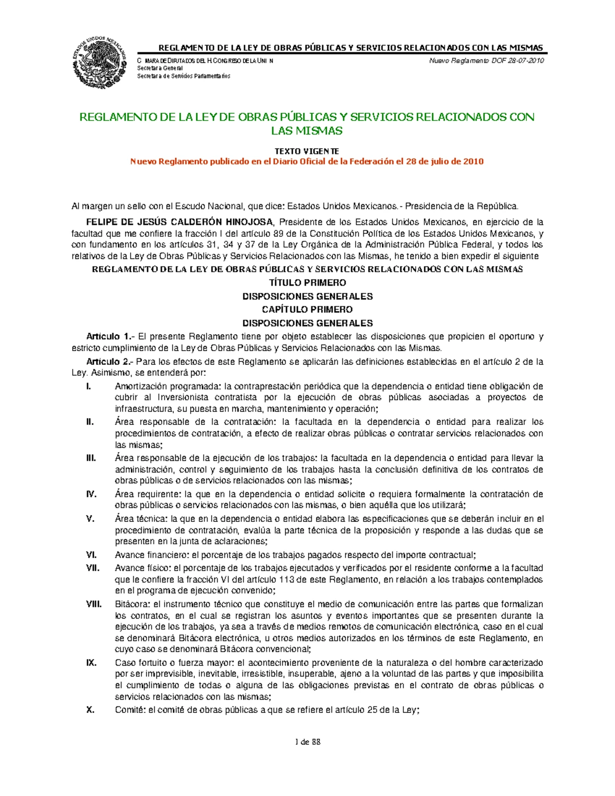 Ley 825 de Obras Públicas y Servicios en Veracruz: Actualización 2019 - Studocu