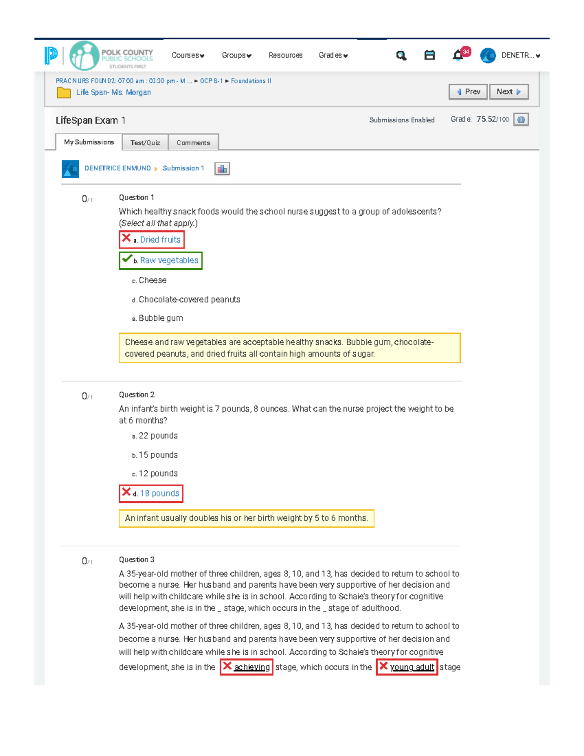 Life Span Exam 1 Study Guide for PRAC NURS FOUND2 - Studeersnel