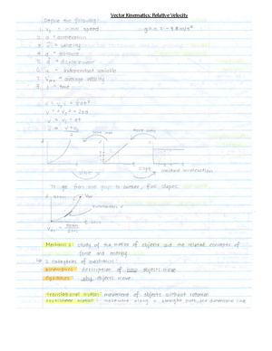 Grade 12 Physics: Projectile Motion Concepts and Calculations - Studocu