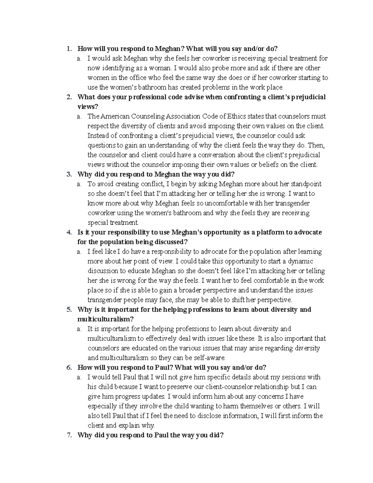 Counseling Reflection 2: Navigating Gender Diversity & Confidentiality ...