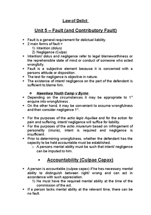 Law of delict 8th edition - 433 Chapter 11 Forms of liability without fault 1 General 1 1 ...