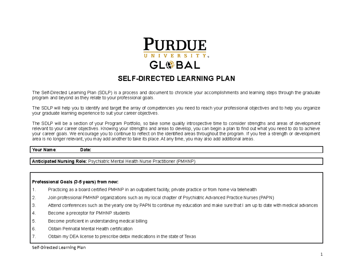 Unit 10: Self-Directed Learning Plan for PMHNP Success - Studocu
