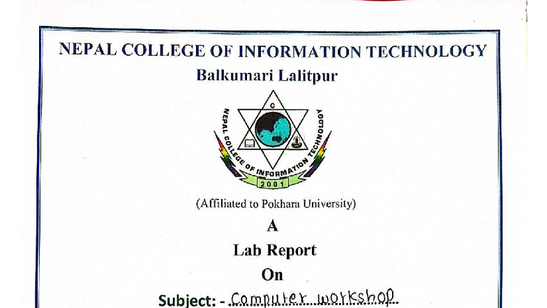 CS Lab Report: Demonstration of Computer Hardware & Peripherals - Studocu