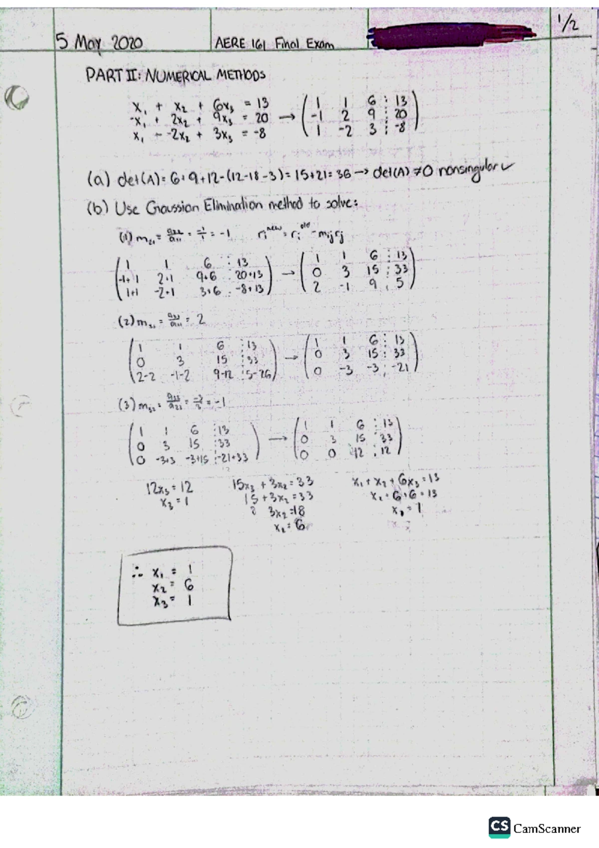 Iowa State Aerospace engineering Course classes - Calculus I Math 165 4 ...