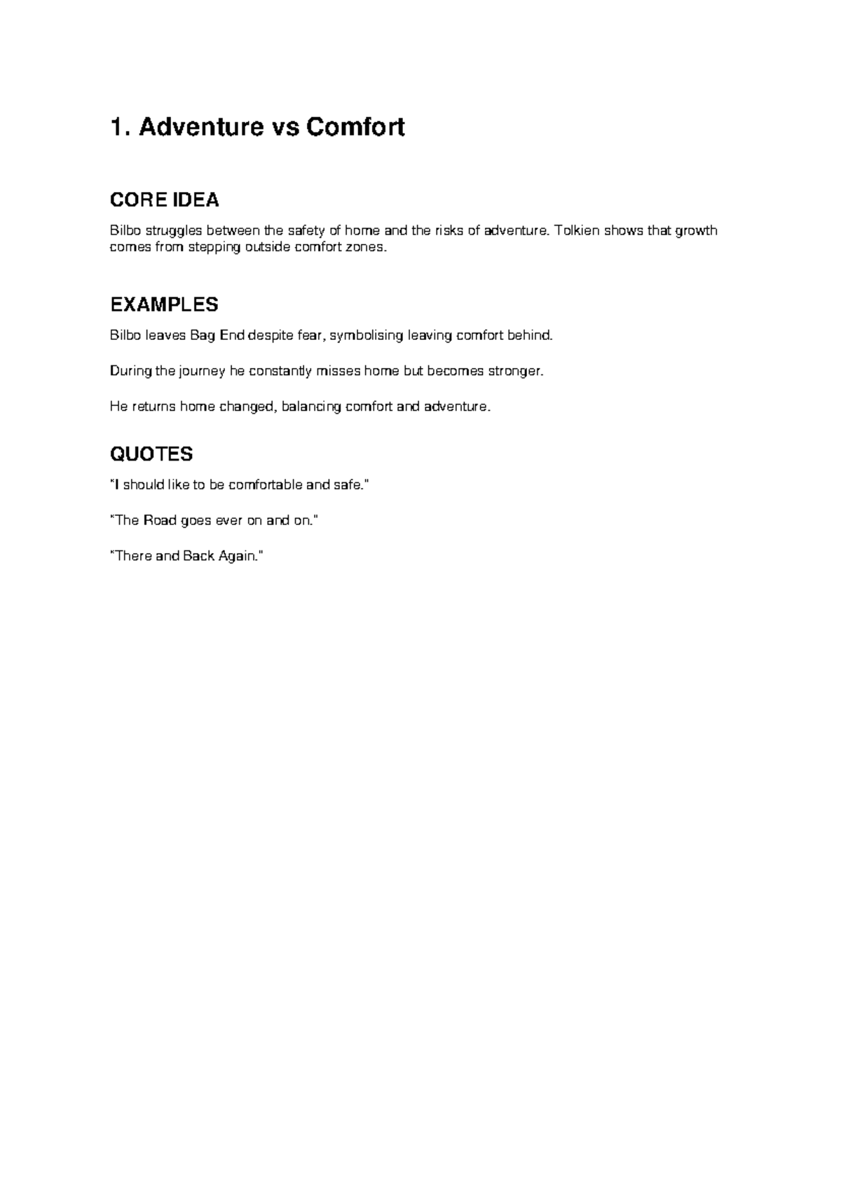 The Hobbit (CORE 101) 6 Key Themes Study Notes - Studocu