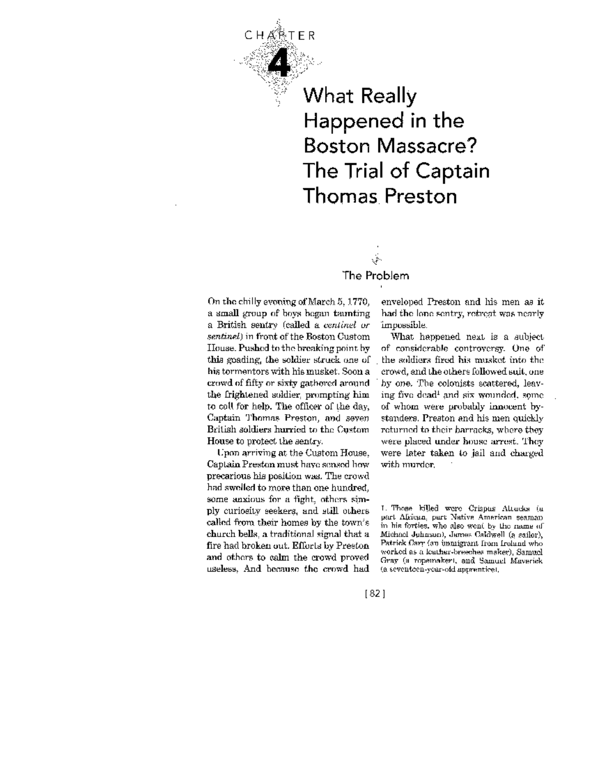 CHAPTER 4 The Boston Massacre: Trial of Captain Thomas Preston - Studocu