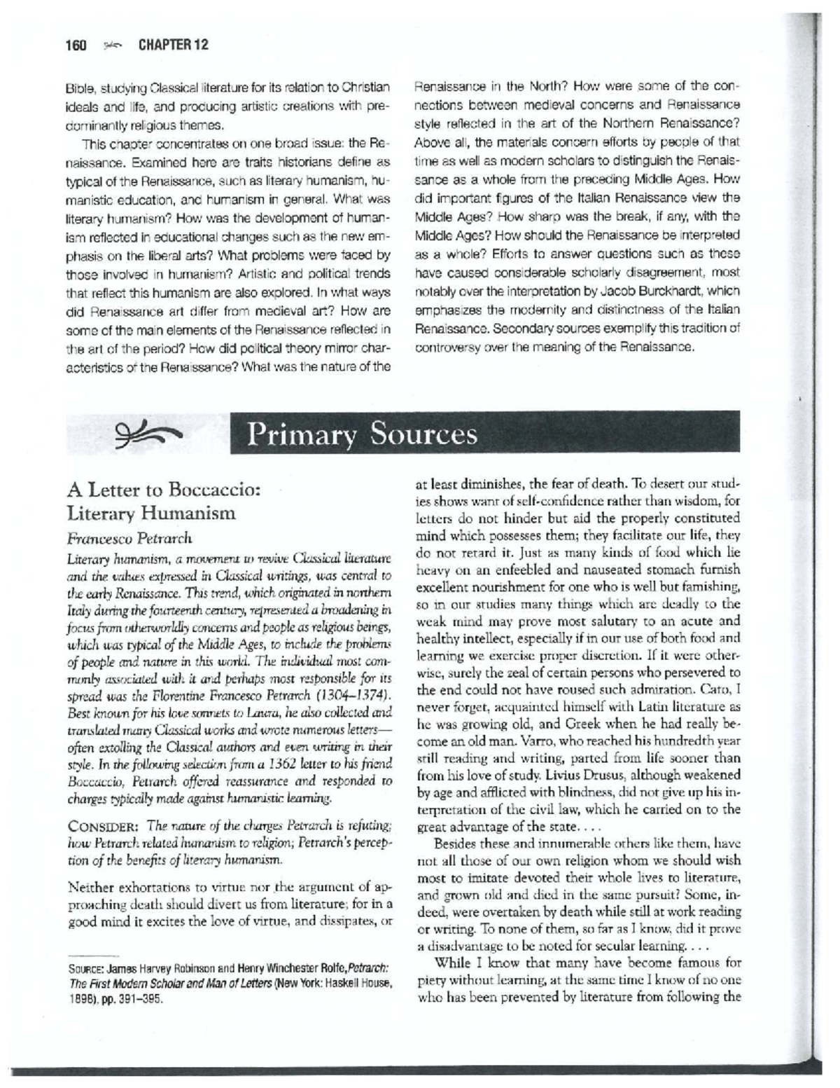Intellectual Renaissance Primary Sources (Sherman) - 160 the CHAPTER 12 ...