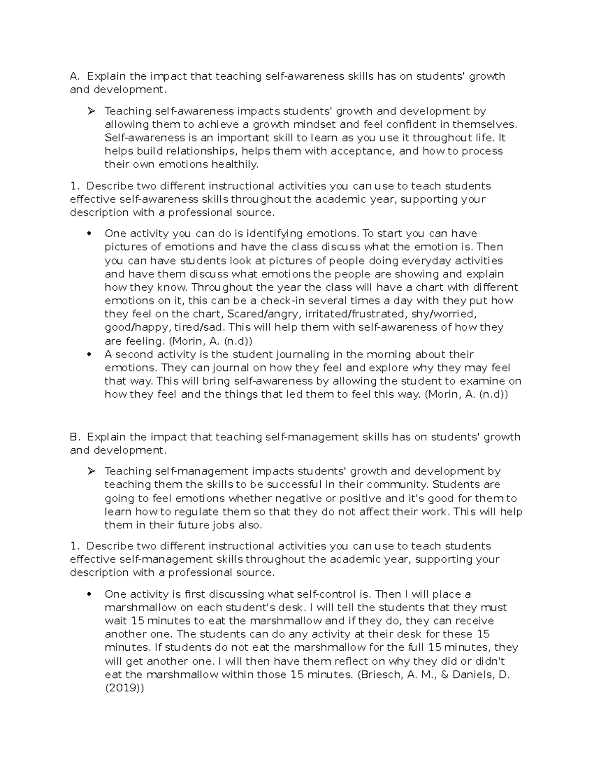 Learning As A Science D186 Task 4 - A. Explain the impact that teaching ...