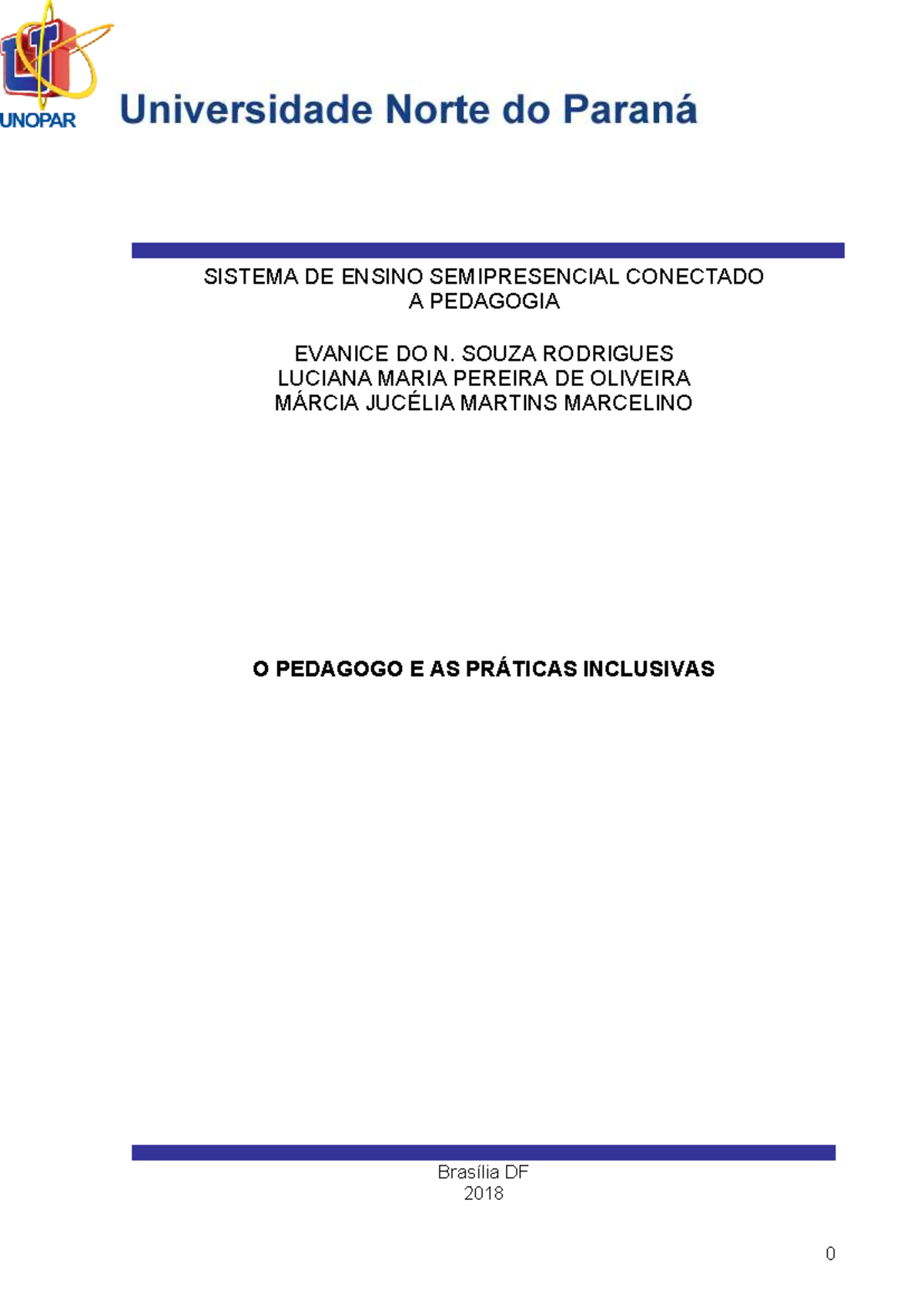 Evanice - ESTAGIO SUPERVISIONADO - Brasília DF 2018 EVANICE DO N. SOUZA ...