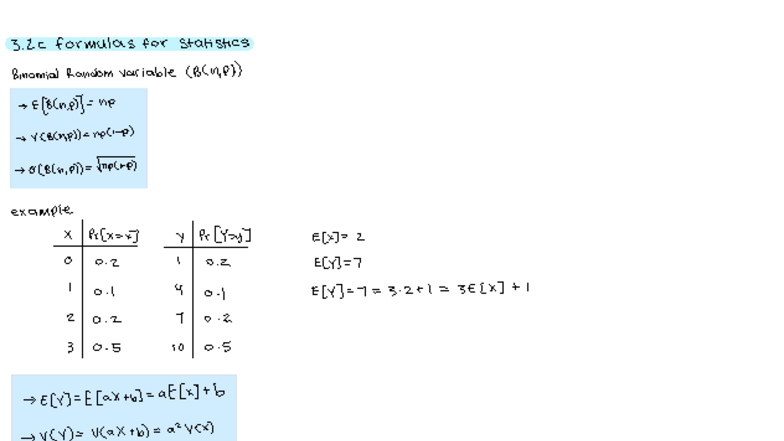 Week 10 Statistics Notes: Binomial Random Variables & Combinations ...