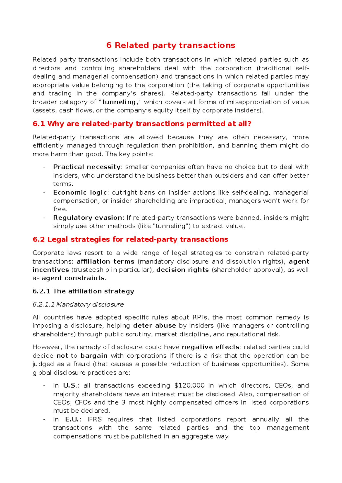 Chapter 6 - Related Party Transactions: Legal Strategies & Implications ...