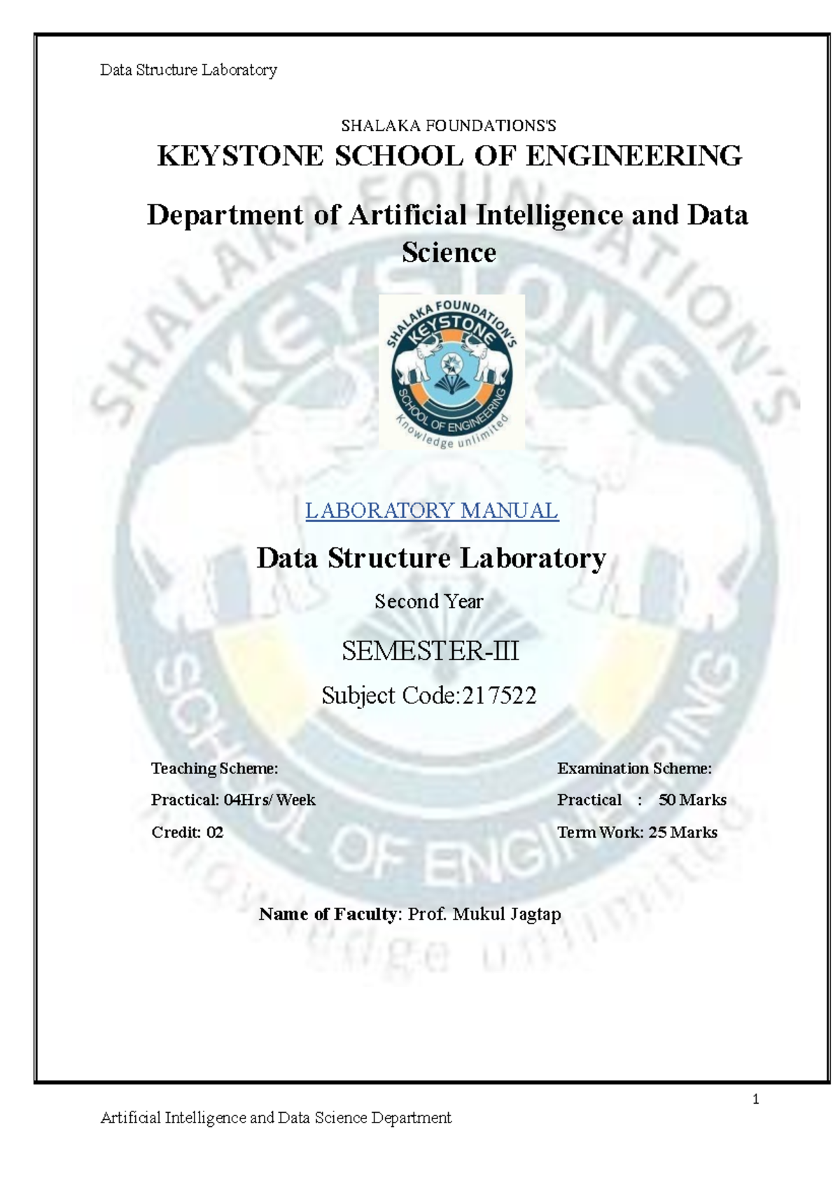 Practical Write-Up for Data Structures Lab - AI & DS 217522 - Studocu