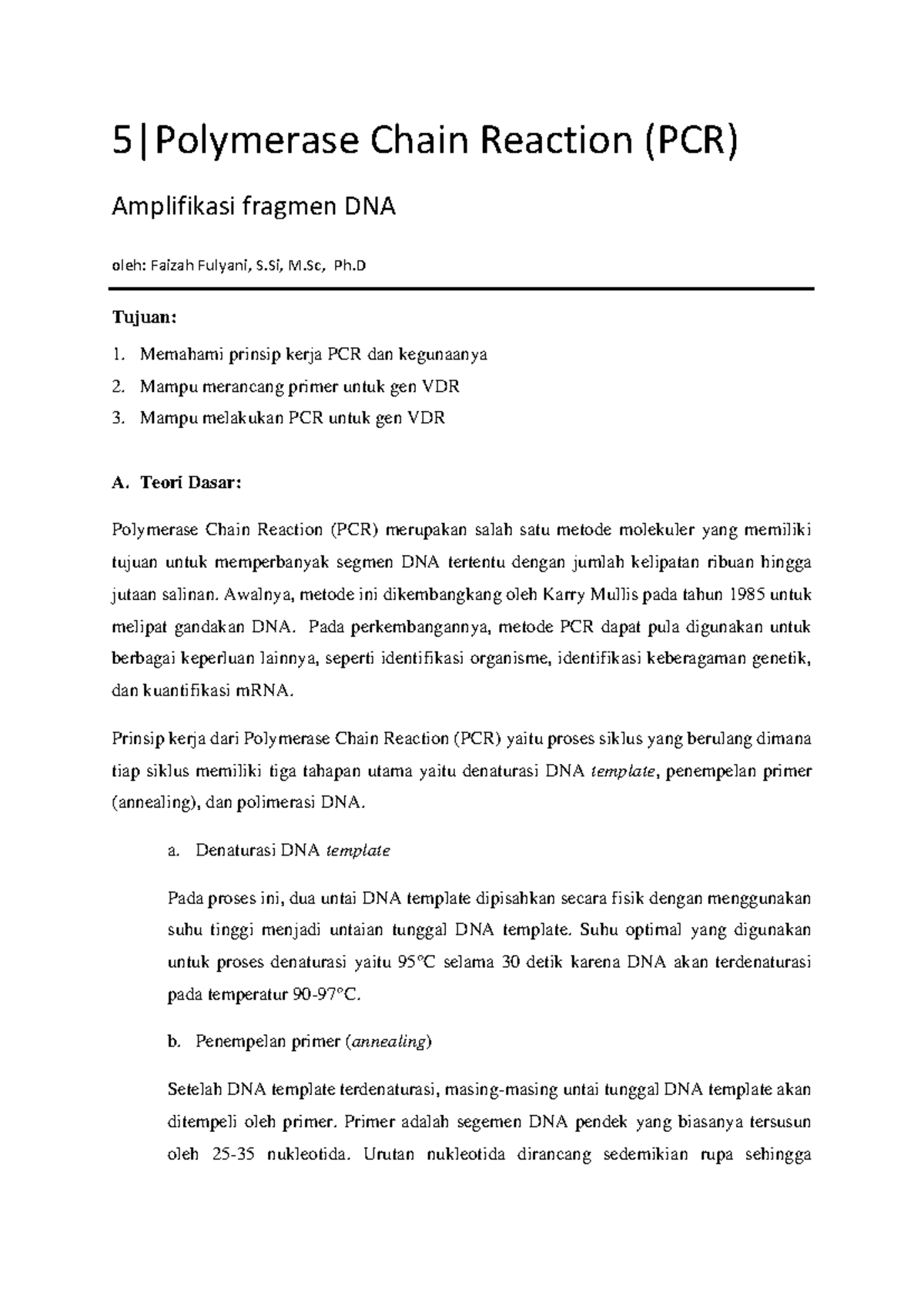 PP PCR 2024 - Polymerase Chain Reaction Methods and Applications - Studocu