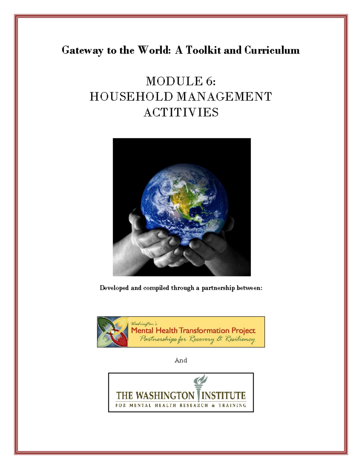 Module 6: Household Management Toolkit & Exercises - Studocu