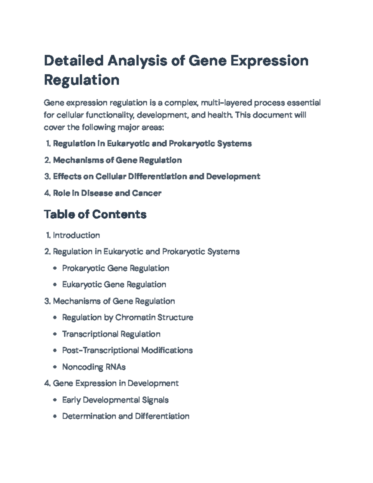 Regulation of Gene Expression: Mechanisms and Implications - Detailed ...