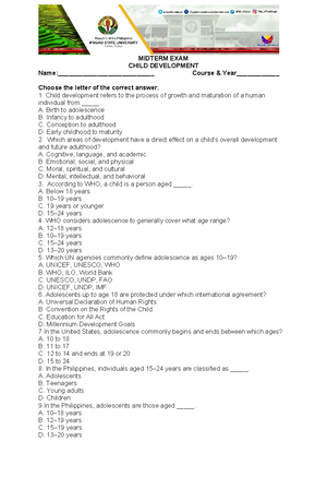 Child Development - ECE 211 - SLU - Studocu