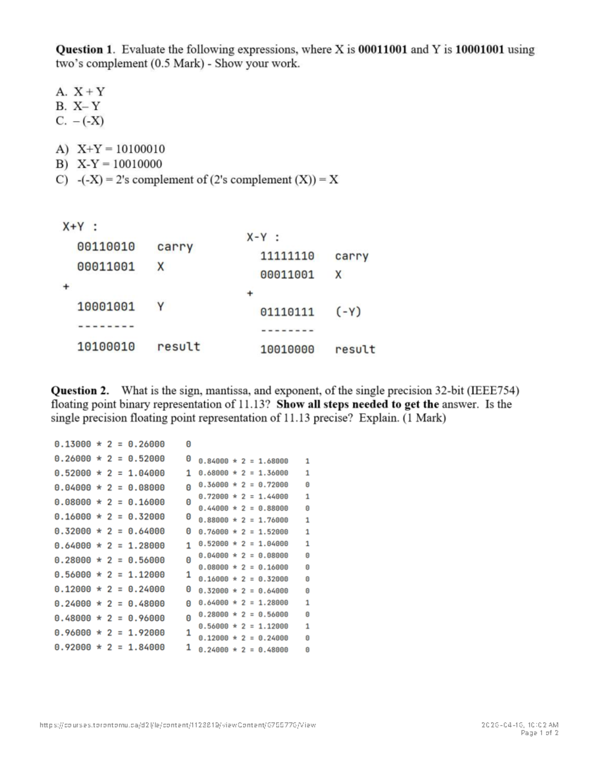 Computer Representation of Data - Sol - ITM207 - Final Exam - Studocu