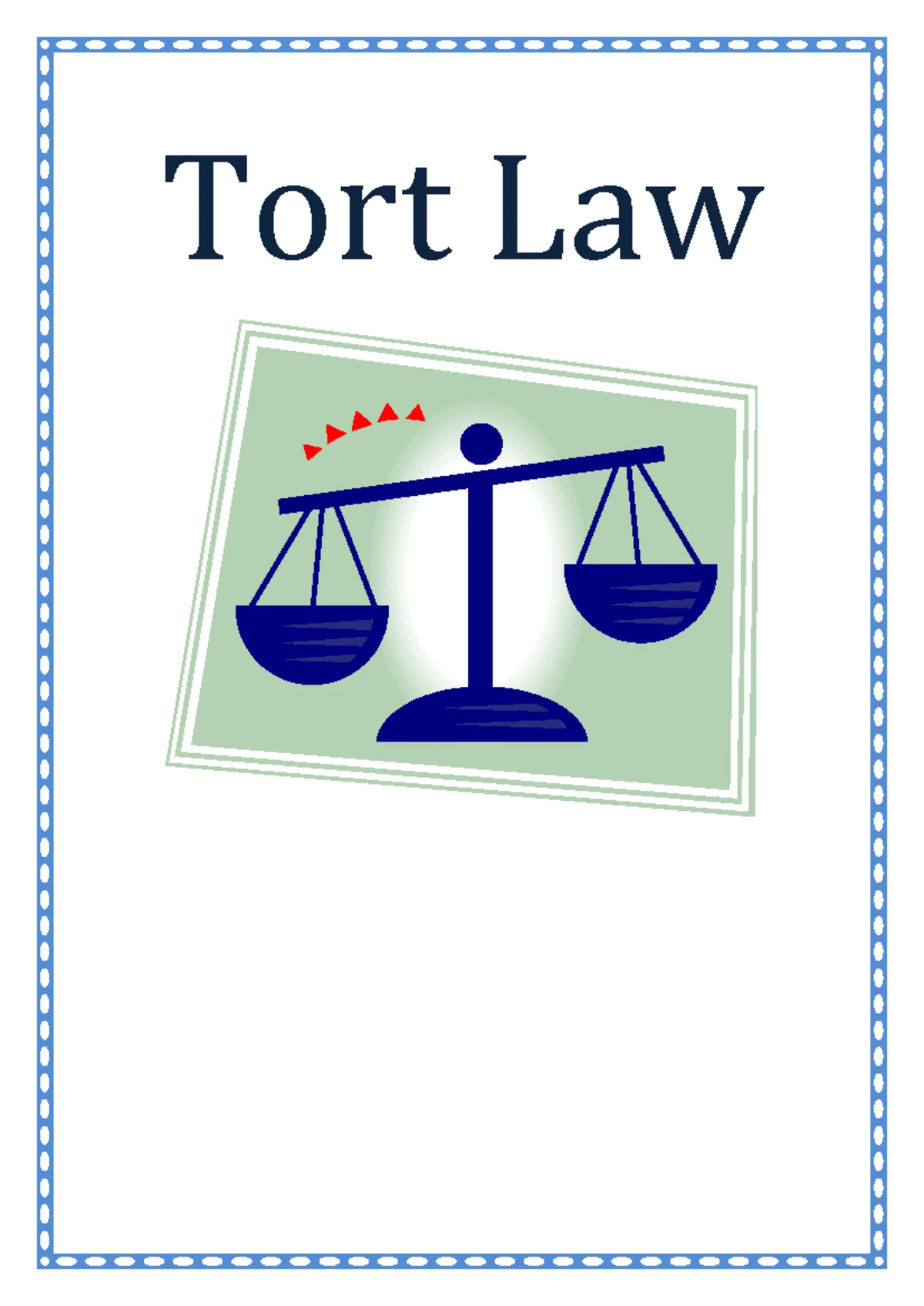 Law-of-Torts handwritten notes for law - LAW OF TORTS INCLUDING MOTOR ...
