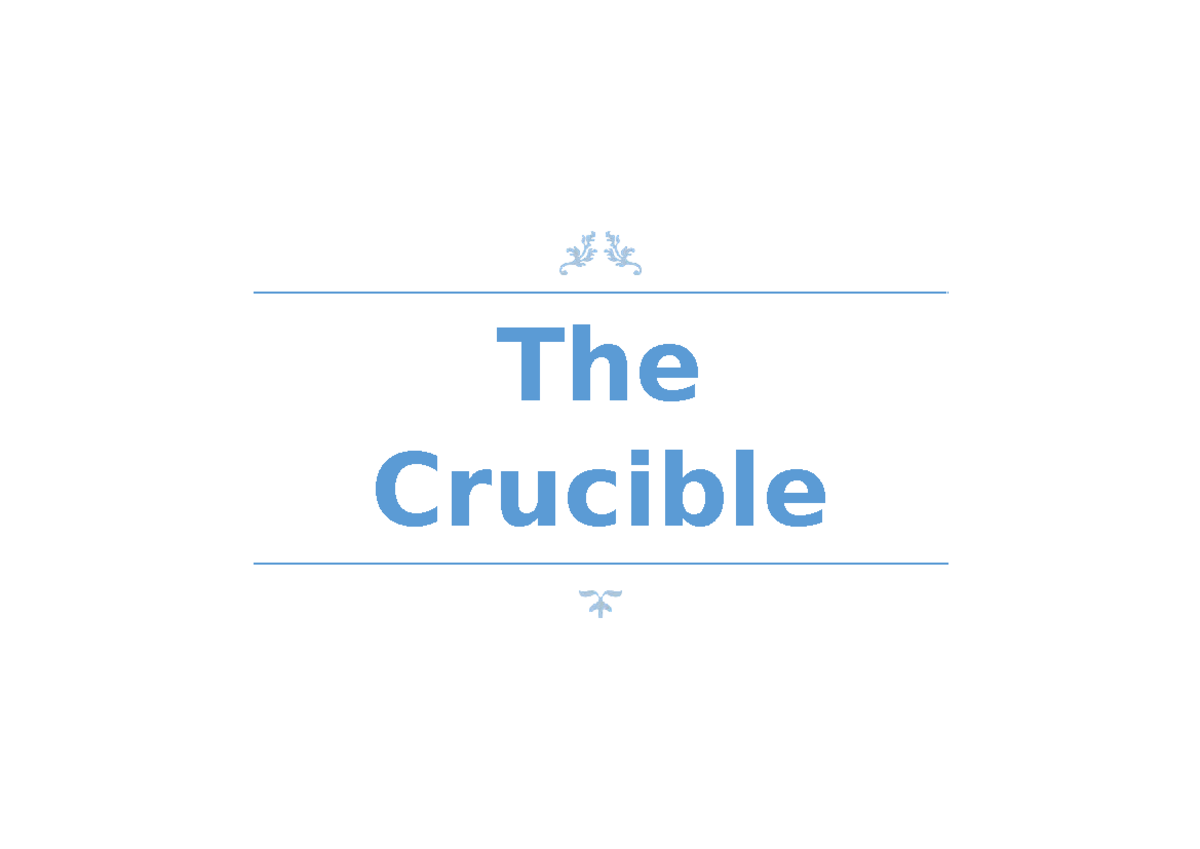 Crucible (ENG 101) Important Quotes: Themes, Characters, and Techniques ...