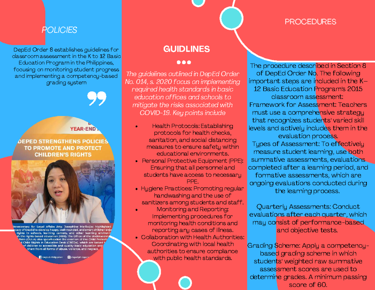 DepEd Order 8: Guidelines for Classroom Assessment & Health Protocols ...