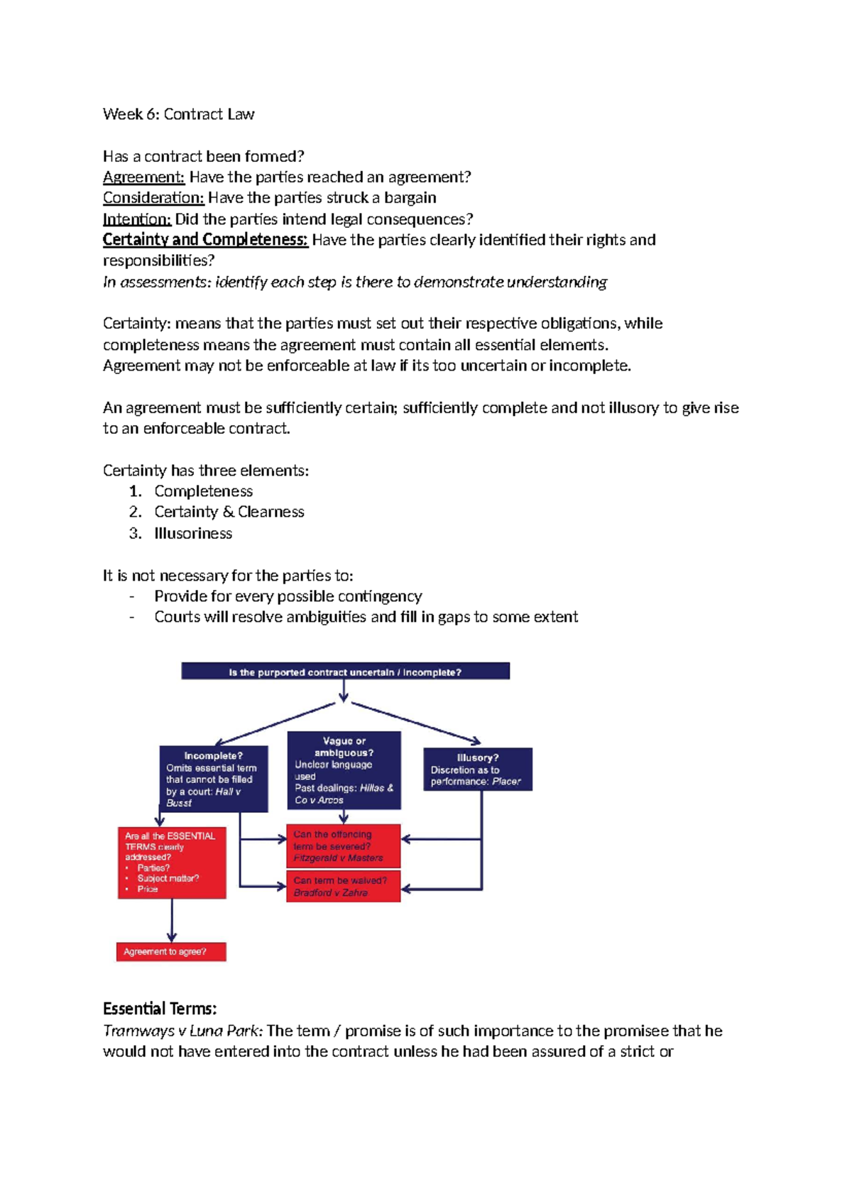 Contract Law (Week 6): Formation, Agreement, and Certainty Explained ...