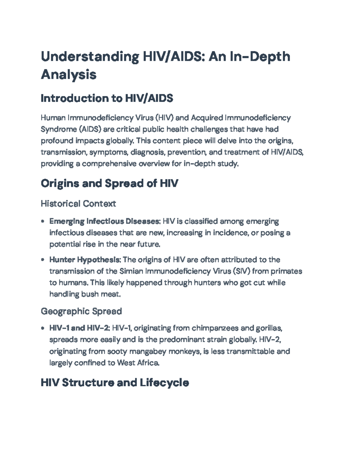Understanding HIV/AIDS: Comprehensive Analysis and Insights ...