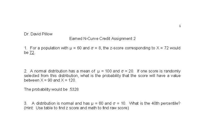 MT2 - Homework on Normal Distribution and Ritalin Effectiveness - Studocu