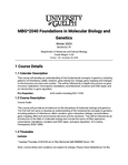 Mbg2040 - U of G - Foundations in Molecular Biology and Genetics FW ...