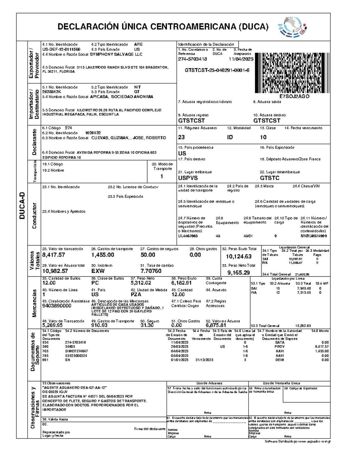 Regimenes - regímenes aduaneros - Tabla SAT-IA-002 Modalidades Clases ...