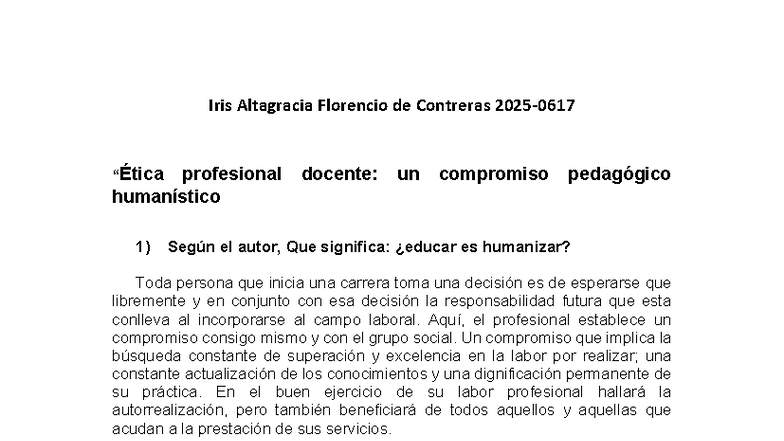 Ética Profesional Docente: Compromiso y Humanización en la Educación ...