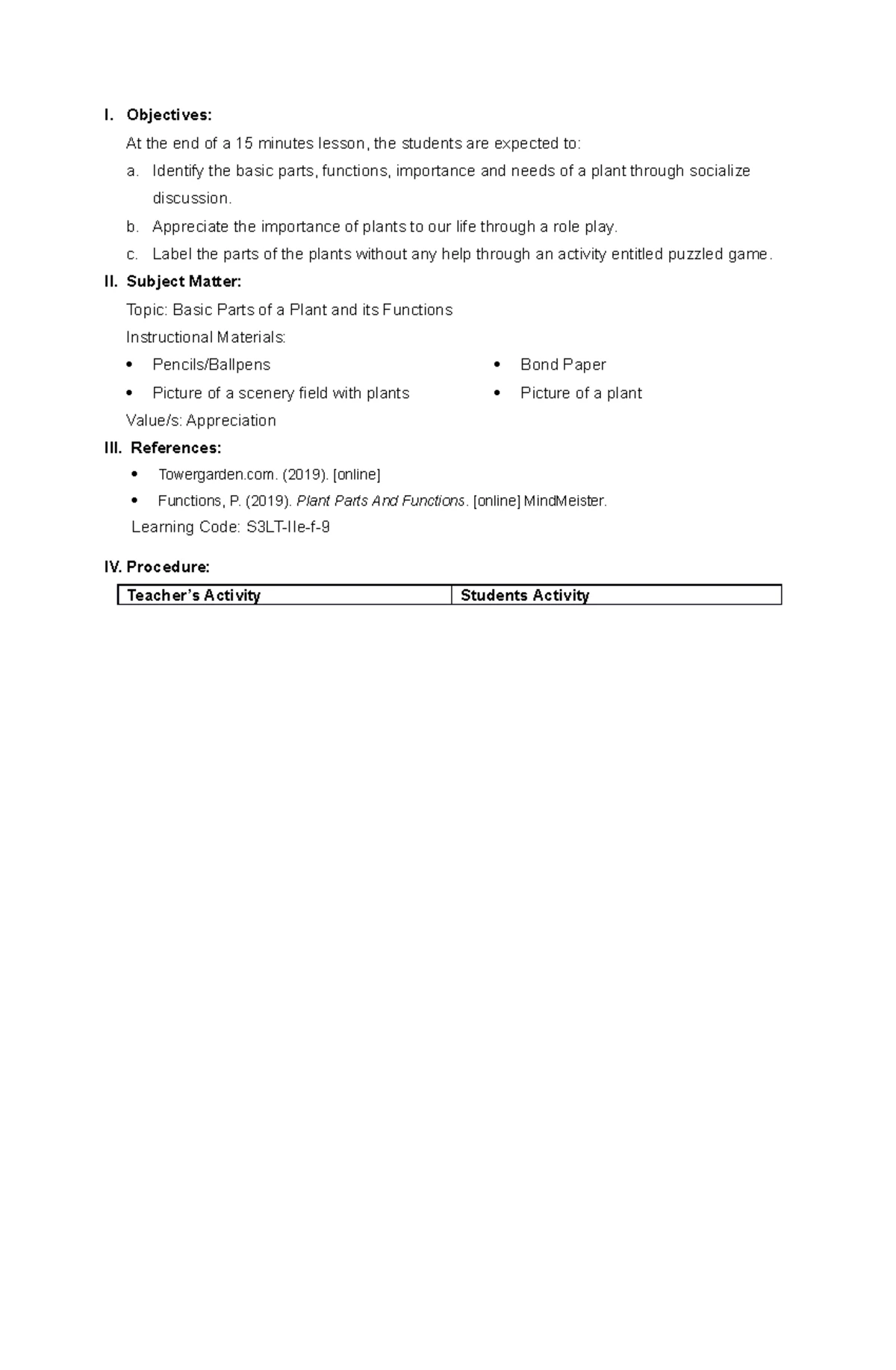 Detailed Lesson Plan in Literature for Grade 7 Students - Objectives A ...