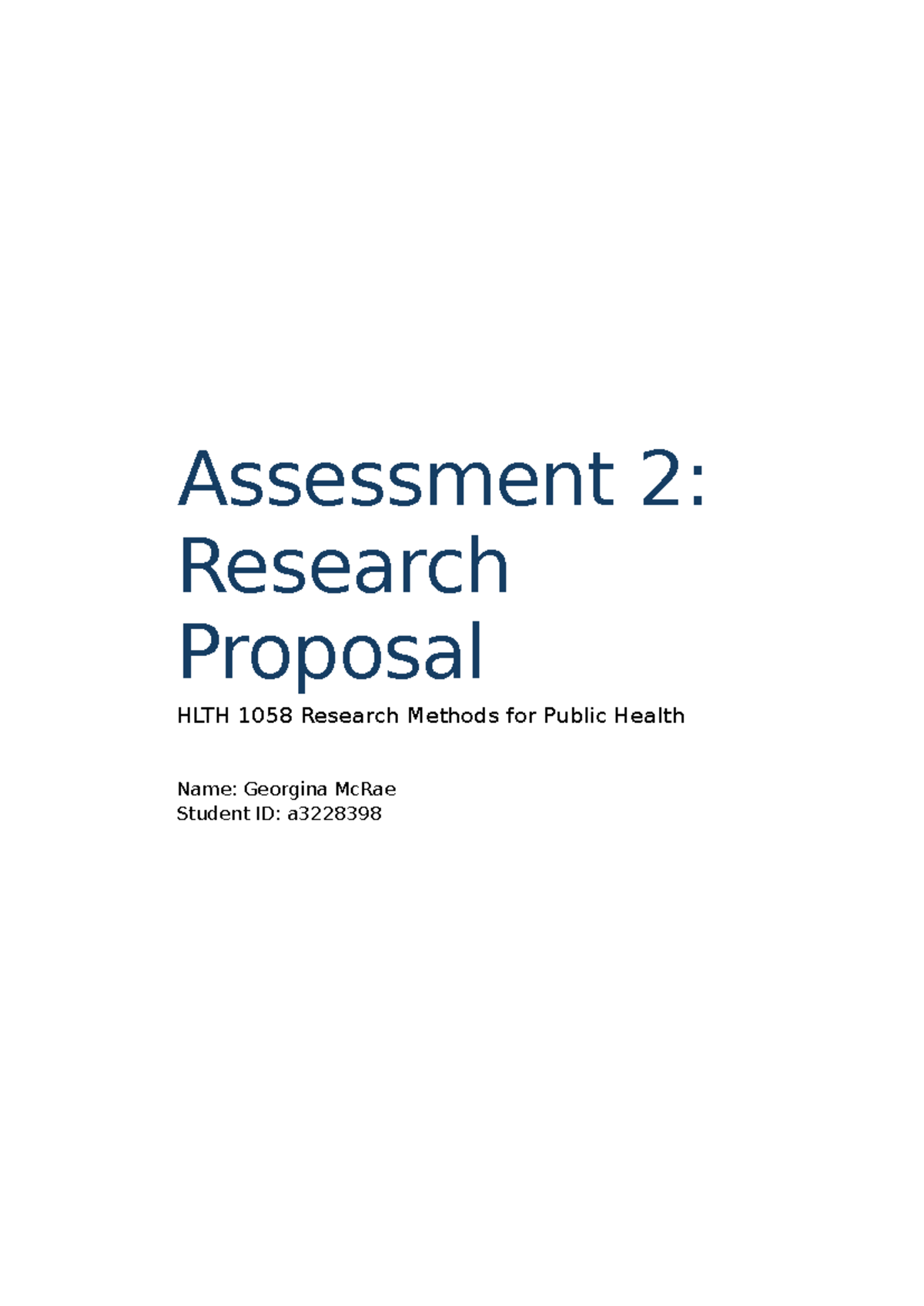 Research Proposal: Mental Health and School Completion in Tasmanian ...